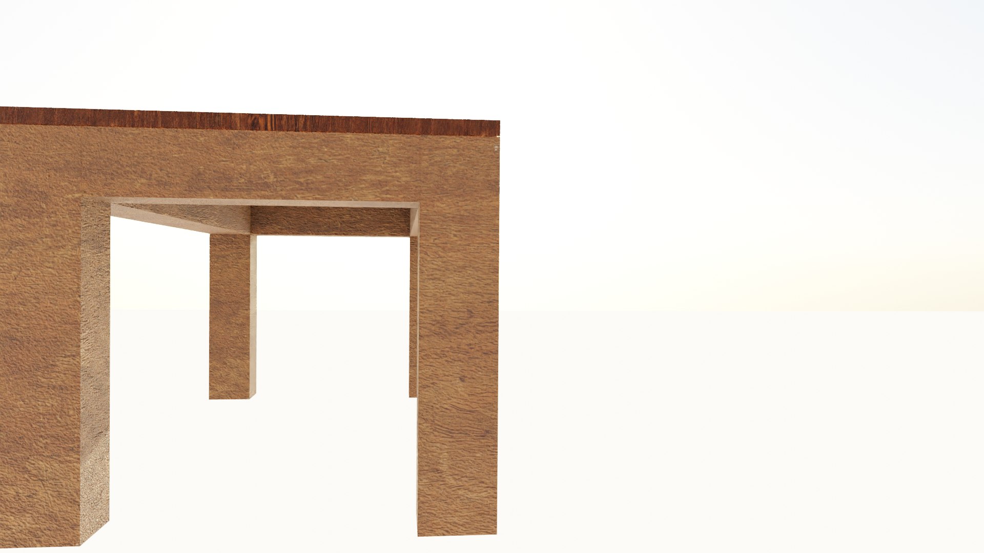 3D Wood Table Model - TurboSquid 2092718