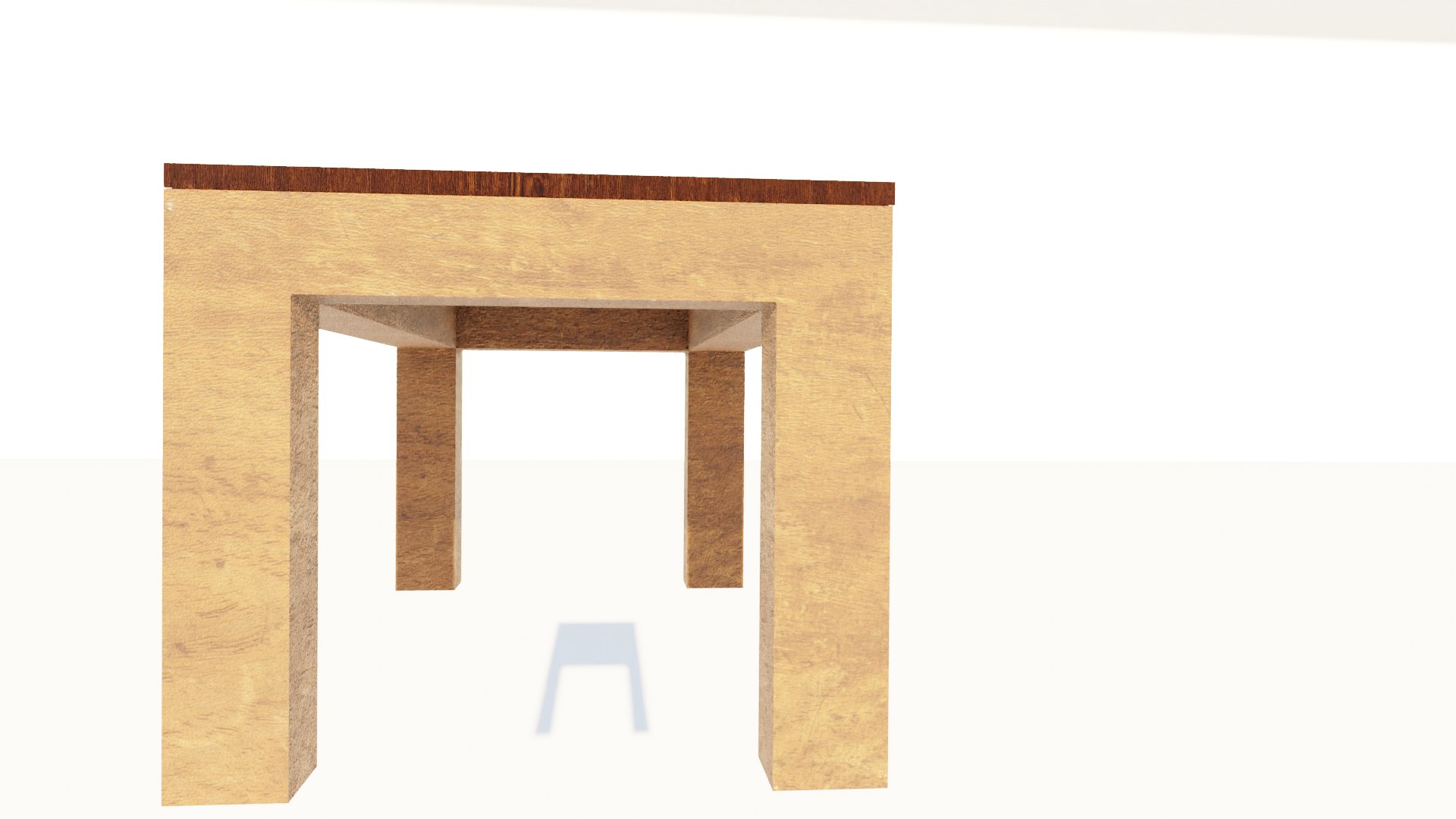 3D Wood Table Model - TurboSquid 2092718