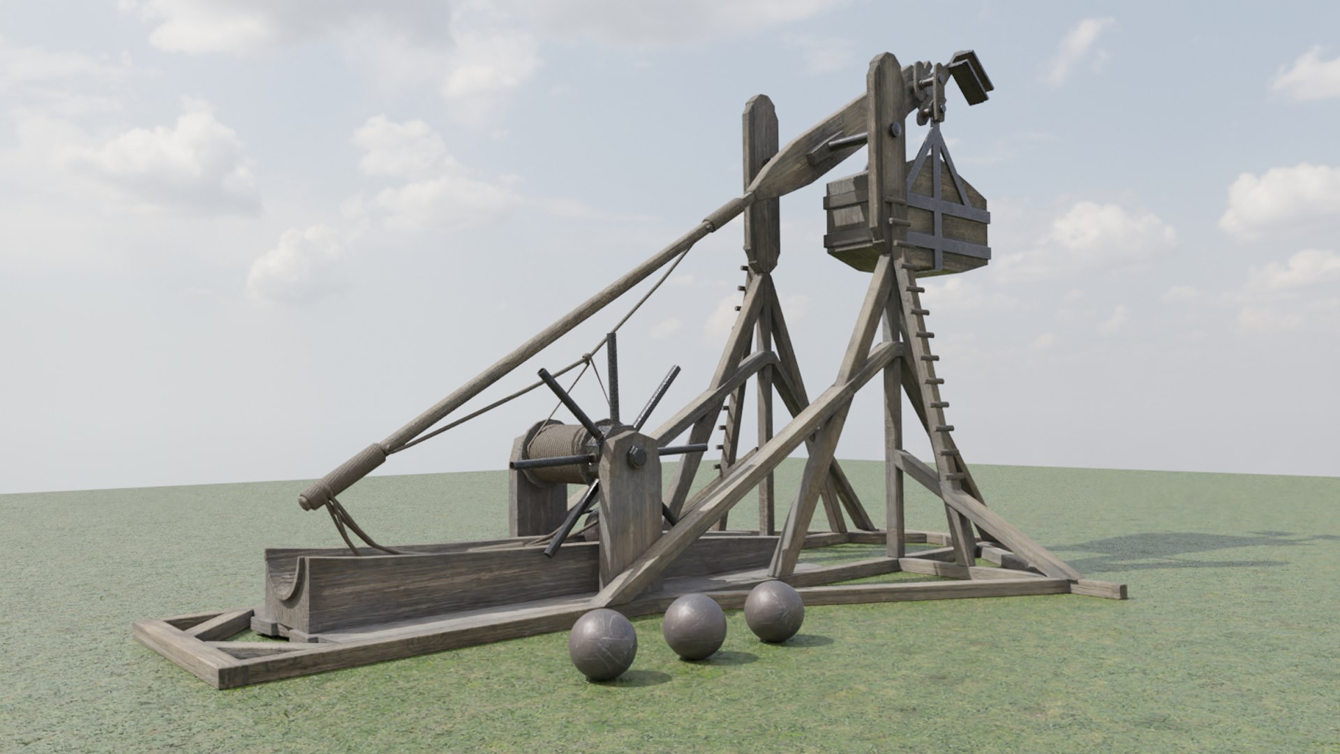 3D Model Trebuchet - TurboSquid 2204017