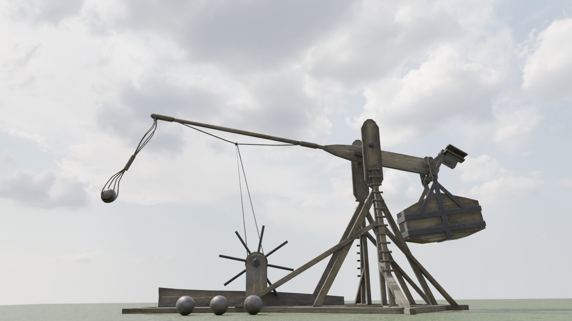 3D Model Trebuchet - TurboSquid 2204017