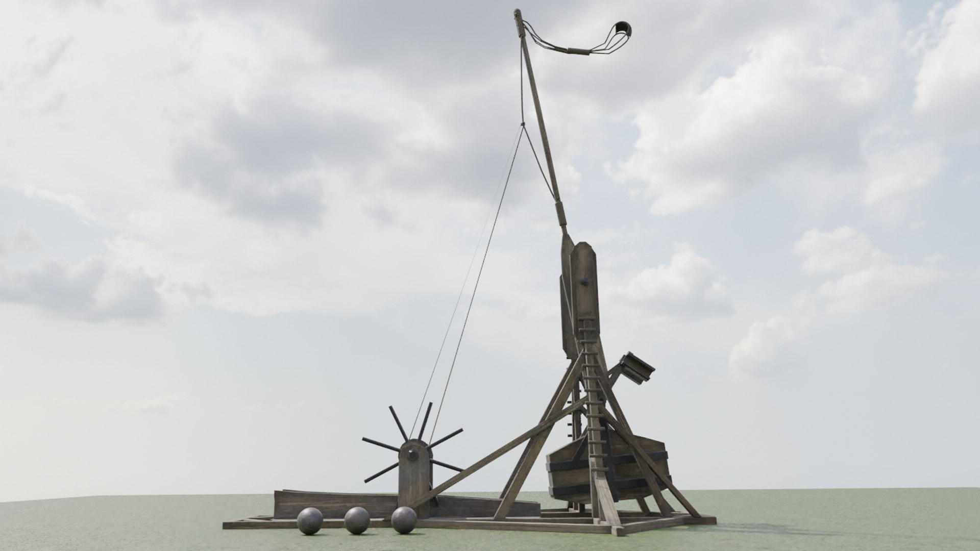 3D Model Trebuchet - TurboSquid 2204017
