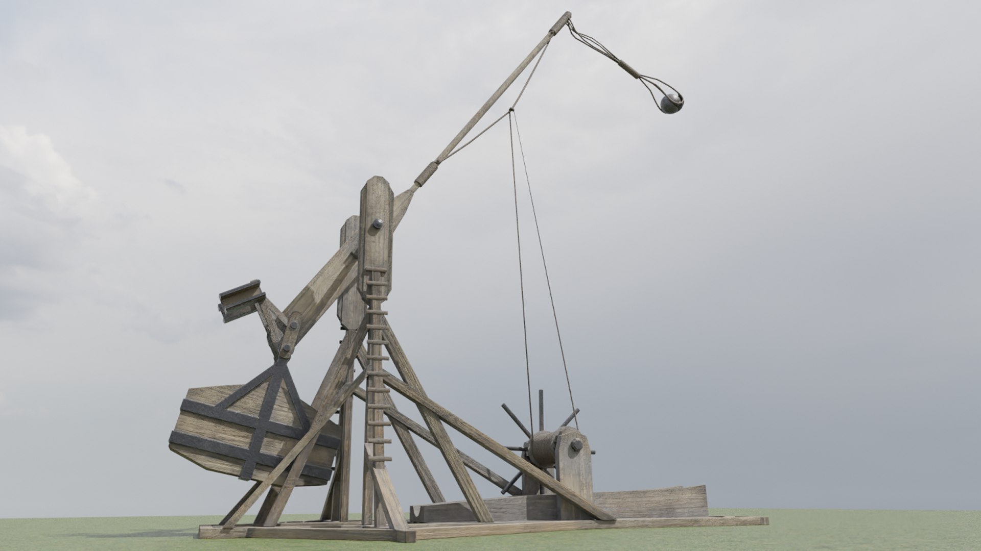 3D Model Trebuchet - TurboSquid 2204017