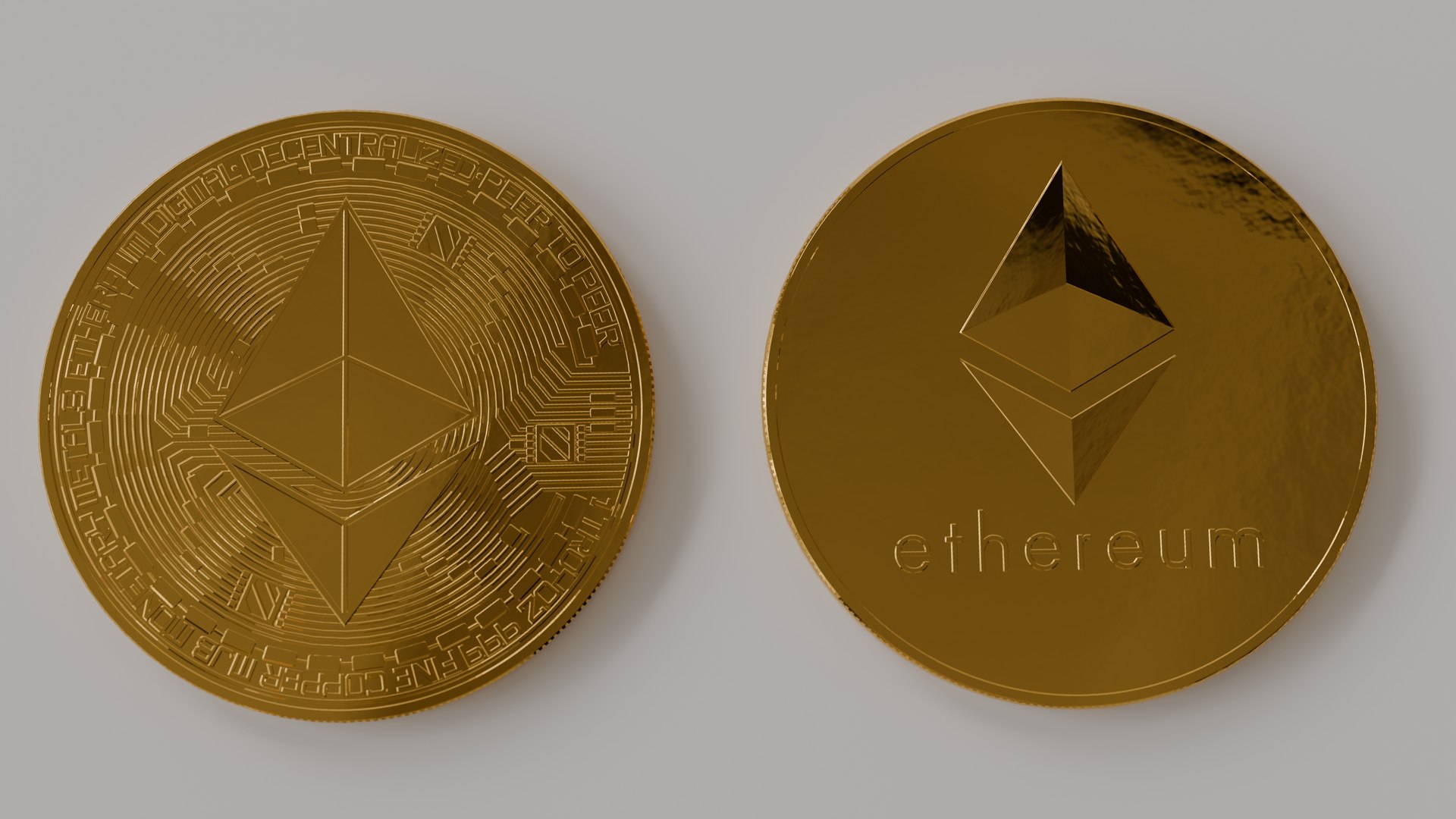 3D Low Poly Ethereum Coin - TurboSquid 2406099