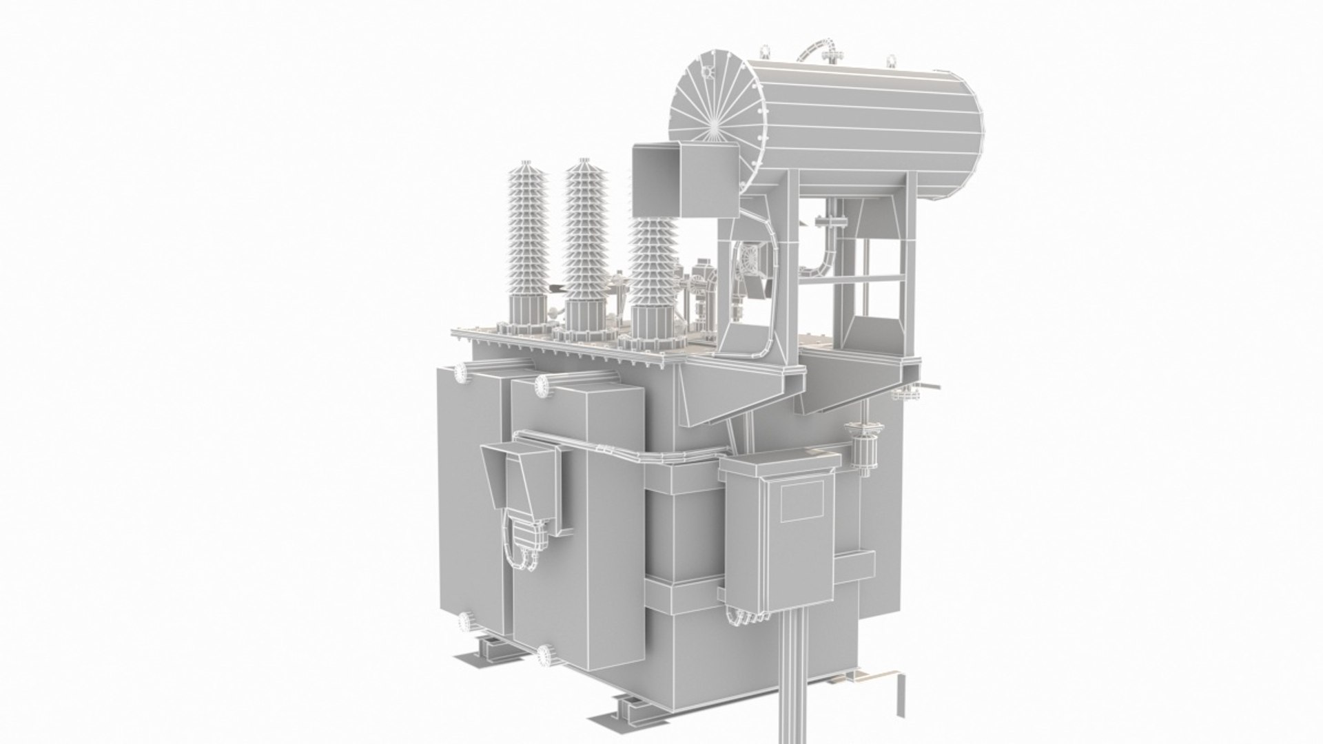 3D Power Transformer For Distribution Station 2 Model - TurboSquid 2313468