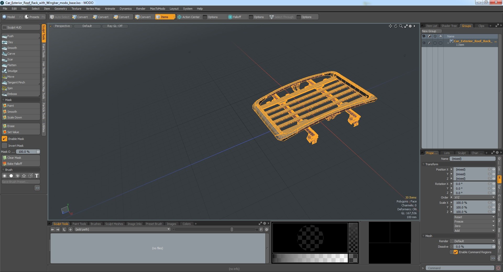 3D car exterior roof rack - TurboSquid 1642373