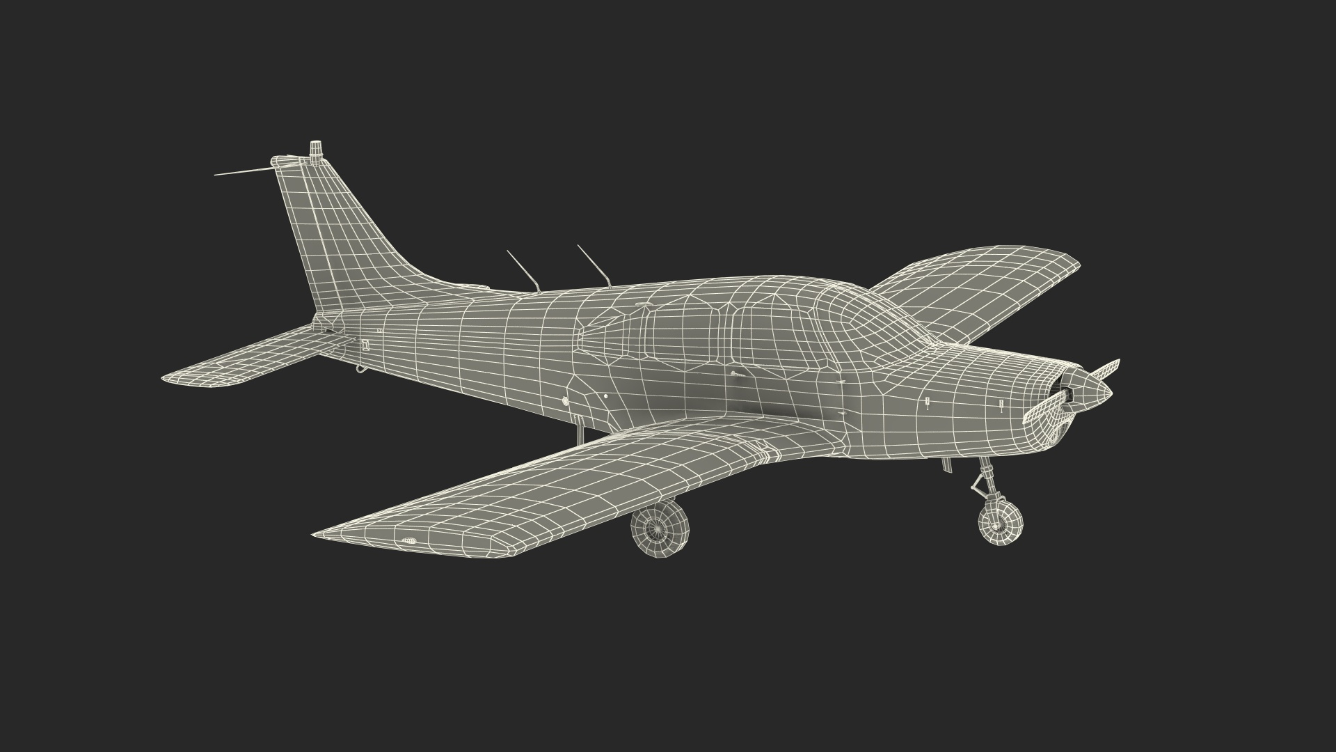 3d Model Civil Utility Aircraft Piper