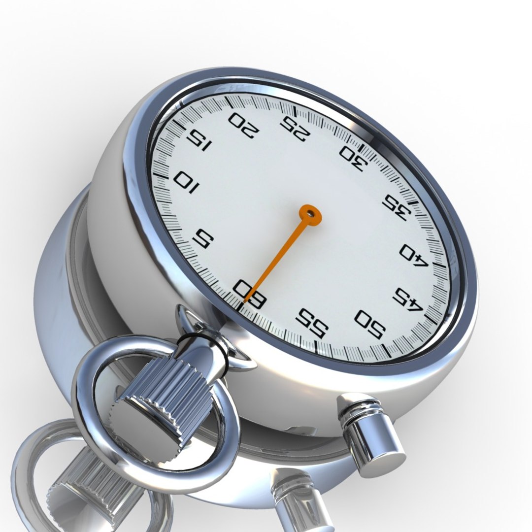 Stopwatch Watch 3d Model