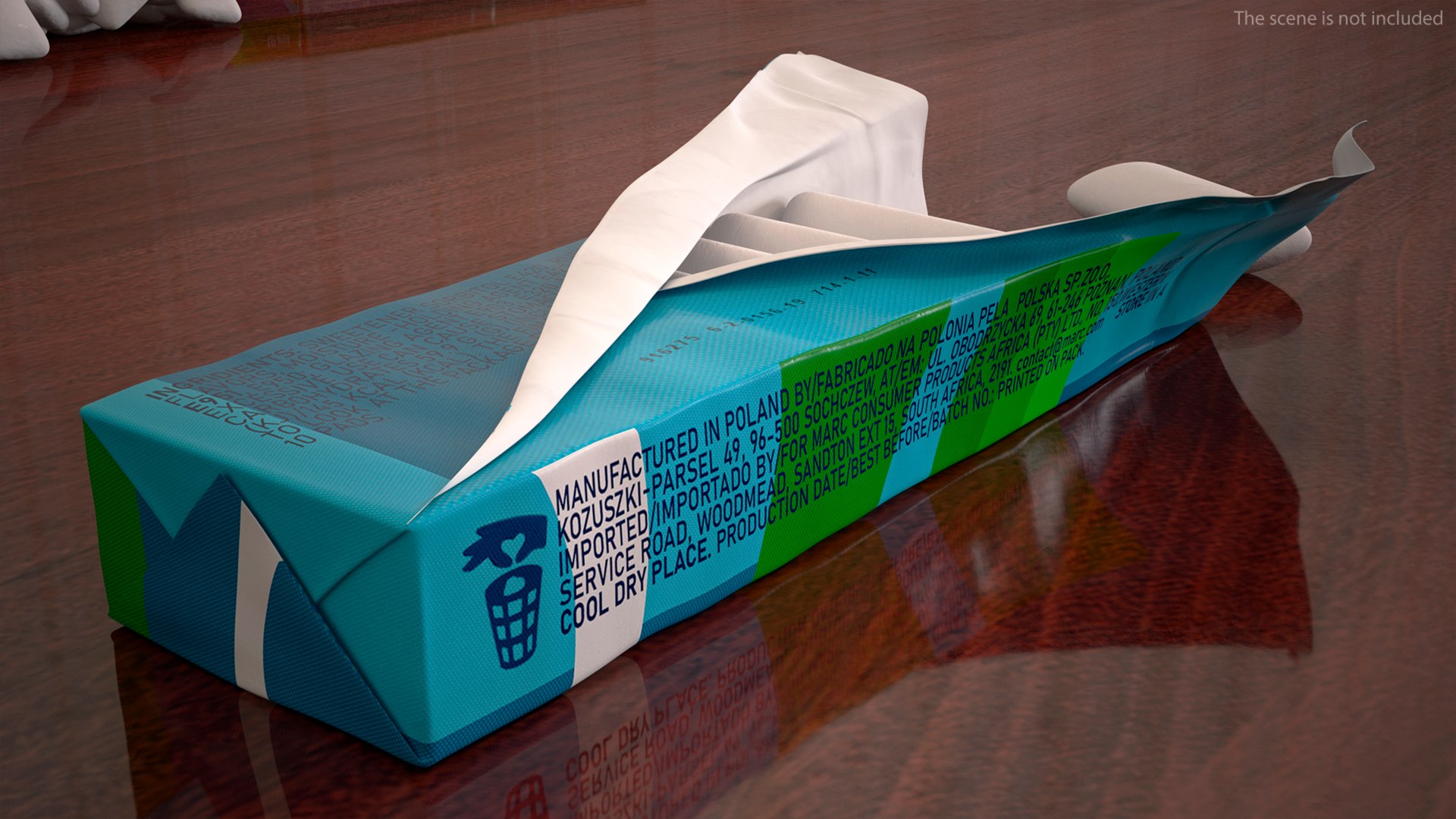 3D Chewing Gum Package Open with Pads model - TurboSquid 2044933