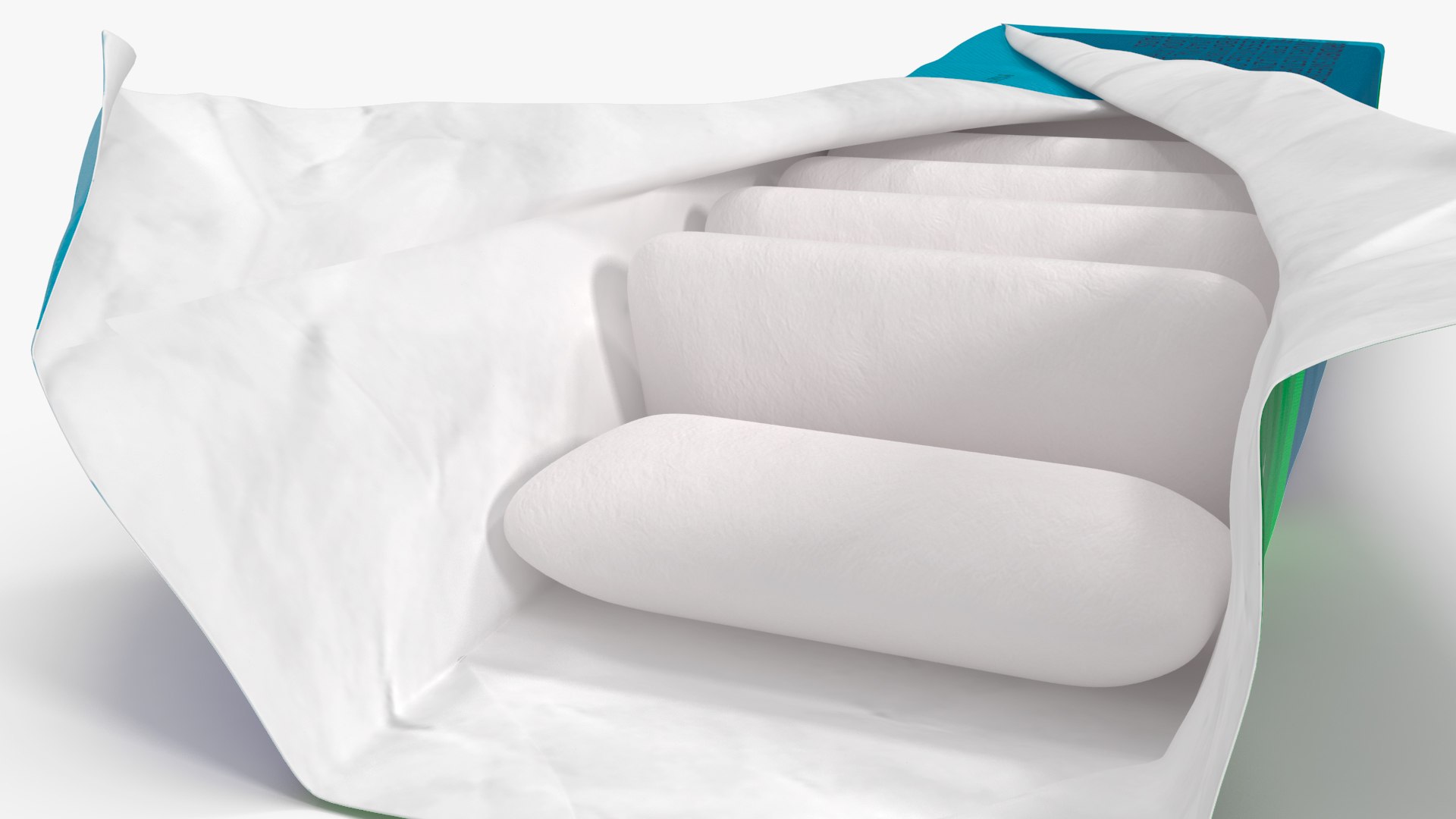 3D Chewing Gum Package Open with Pads model - TurboSquid 2044933