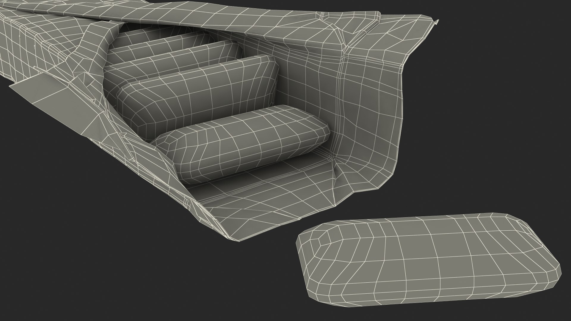 3D Chewing Gum Package Open with Pads model - TurboSquid 2044933