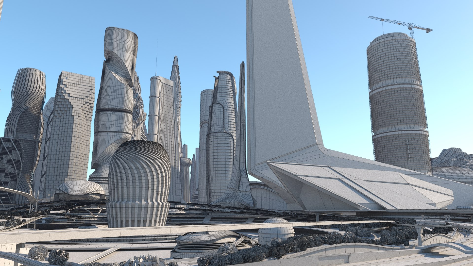 3D Future City - TurboSquid 1693279
