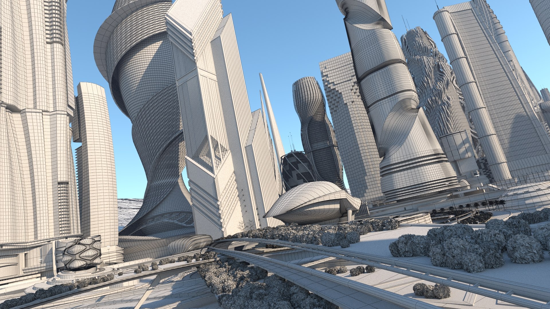 3D Future City - TurboSquid 1693279