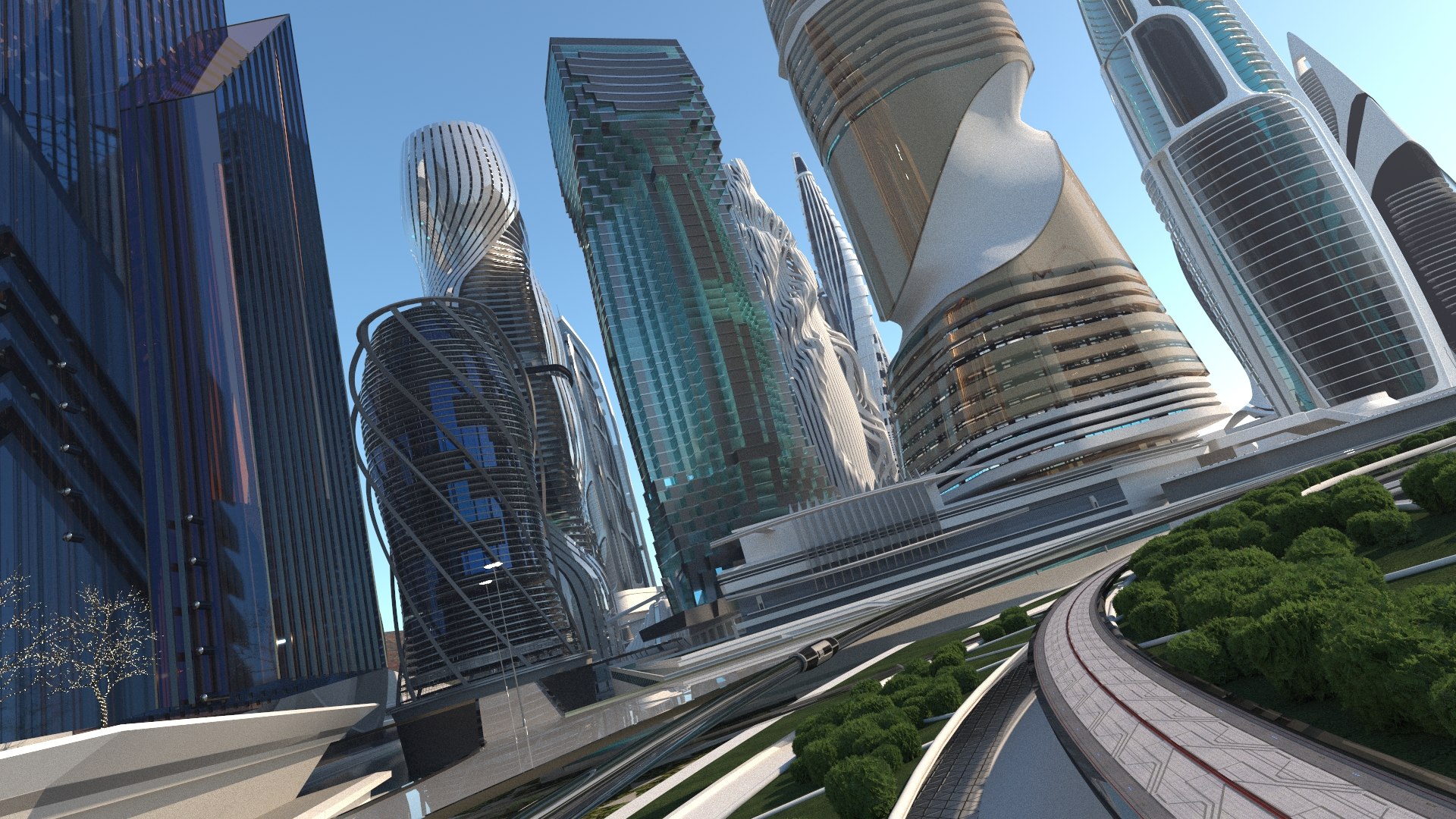 3D Future City - TurboSquid 1693279