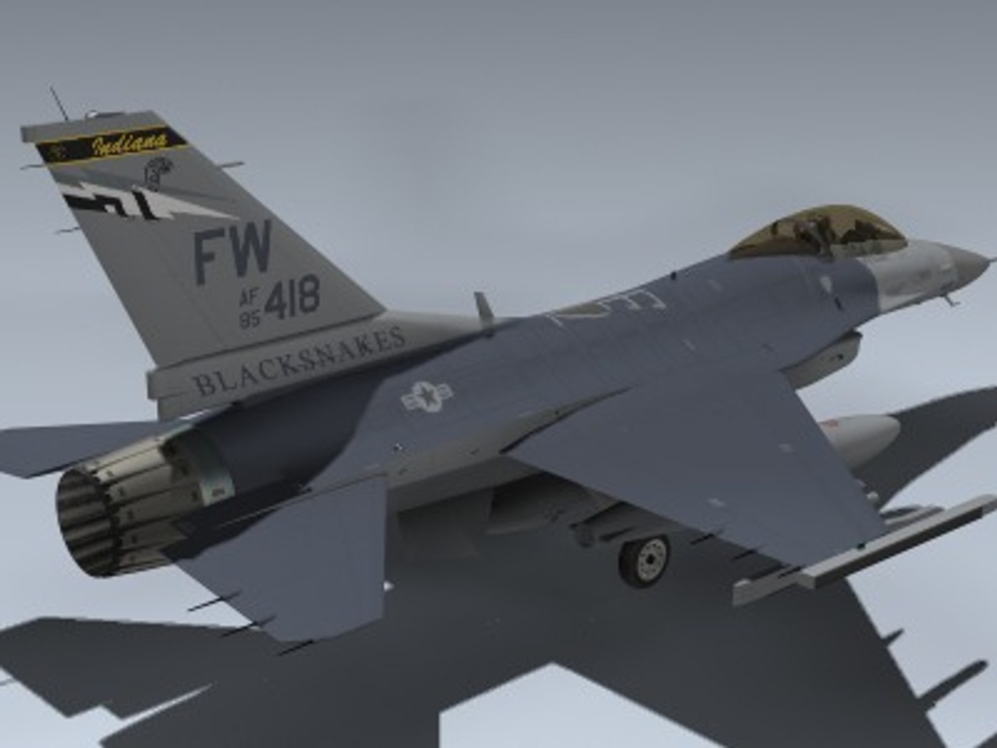 3d F-16c Falcon Block 25 Model