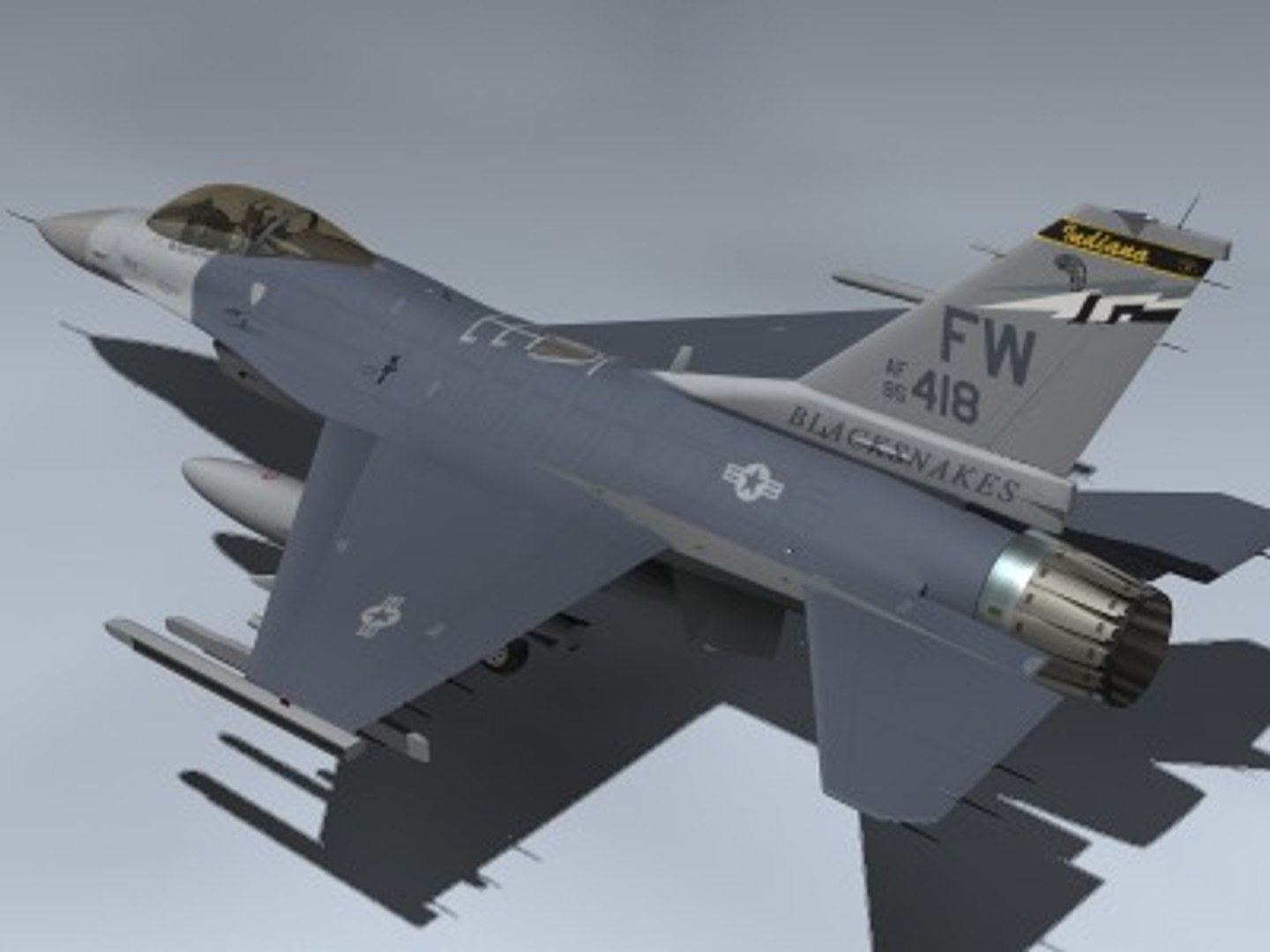 3d F-16c Falcon Block 25 Model