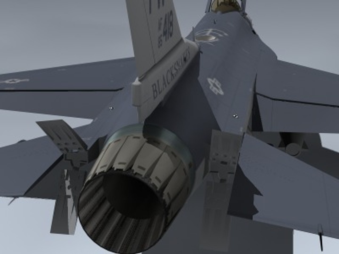 3d f-16c falcon block 25 model