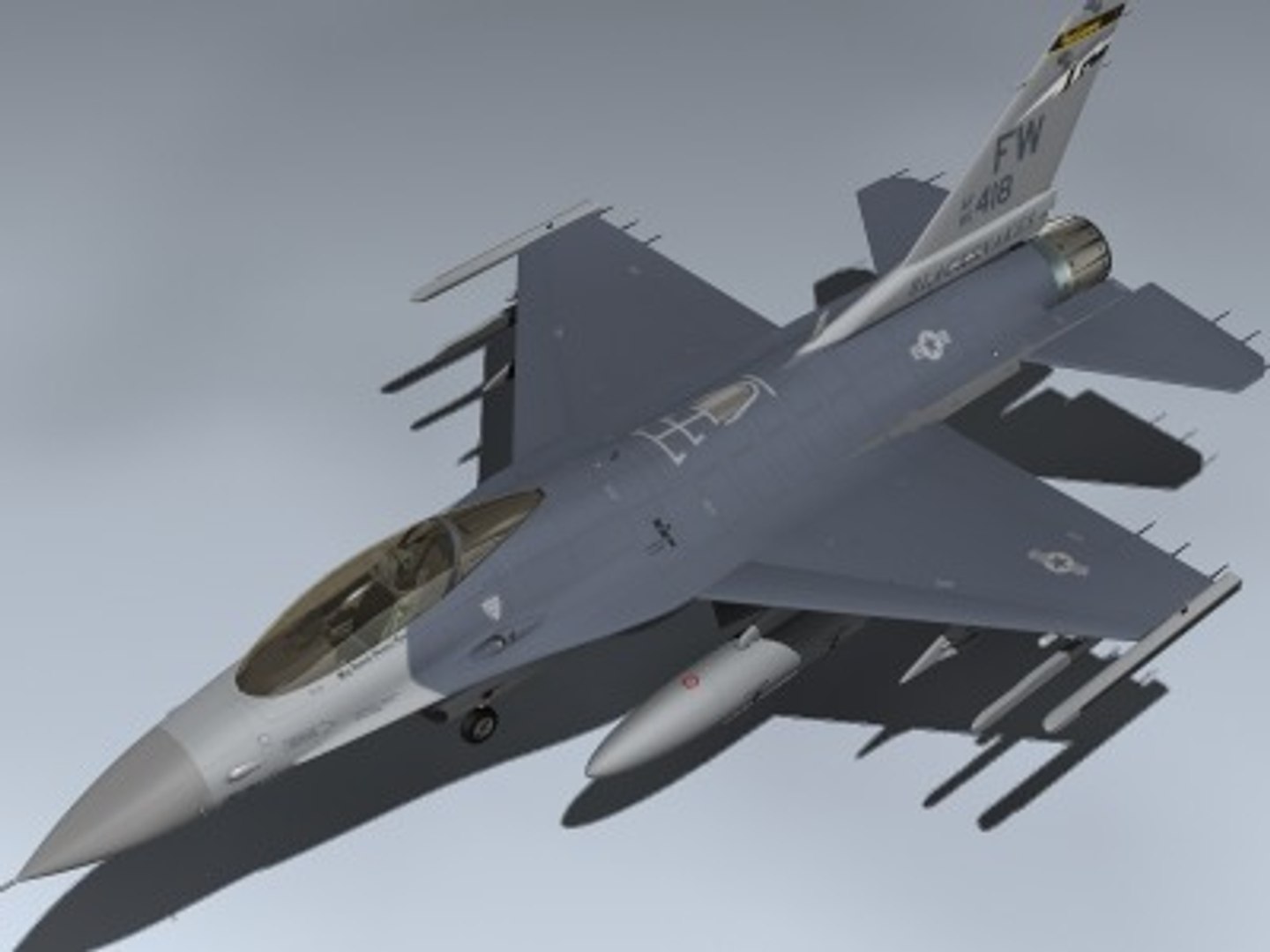 3d F-16c Falcon Block 25 Model