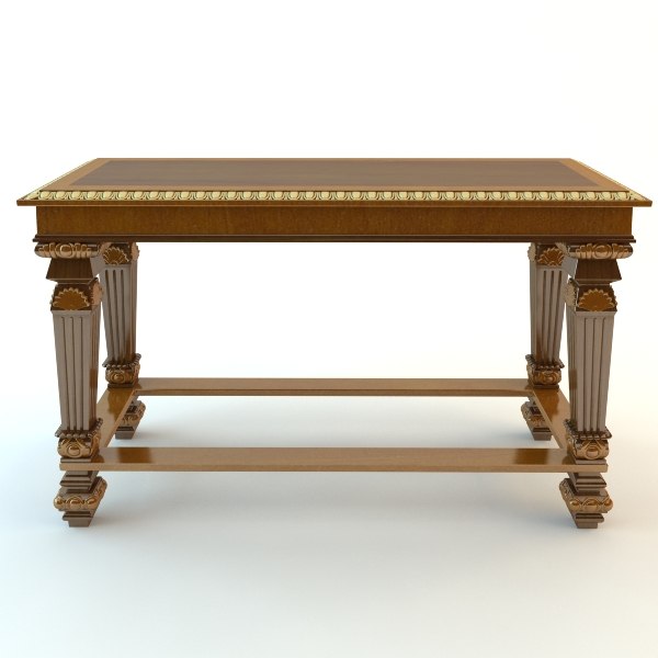 baroque table 3d model