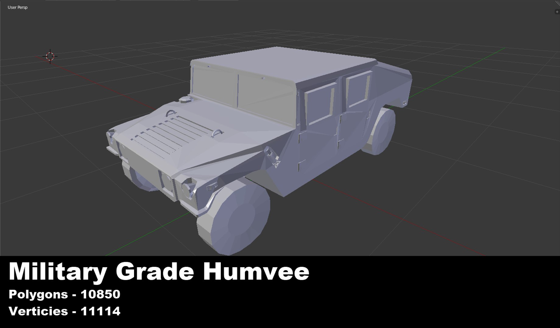 military humvee untextured 3d 3ds