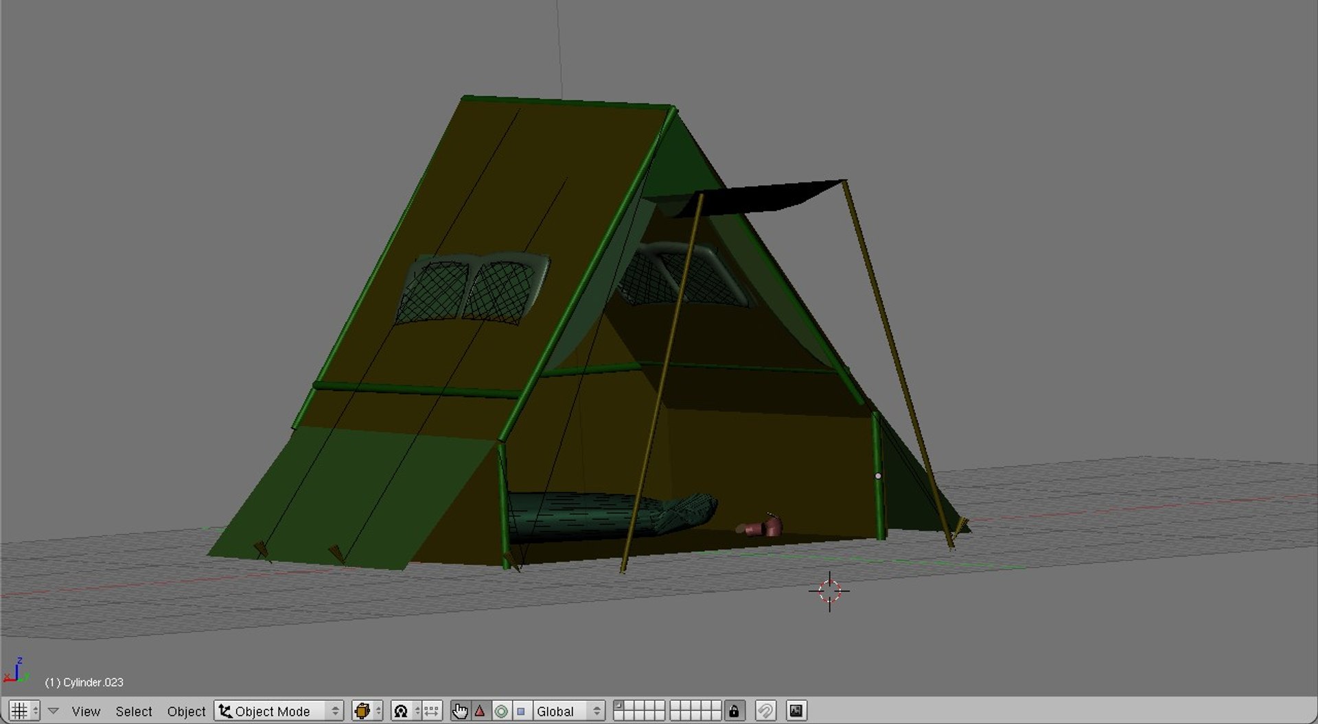 Blender Tent Army Woods