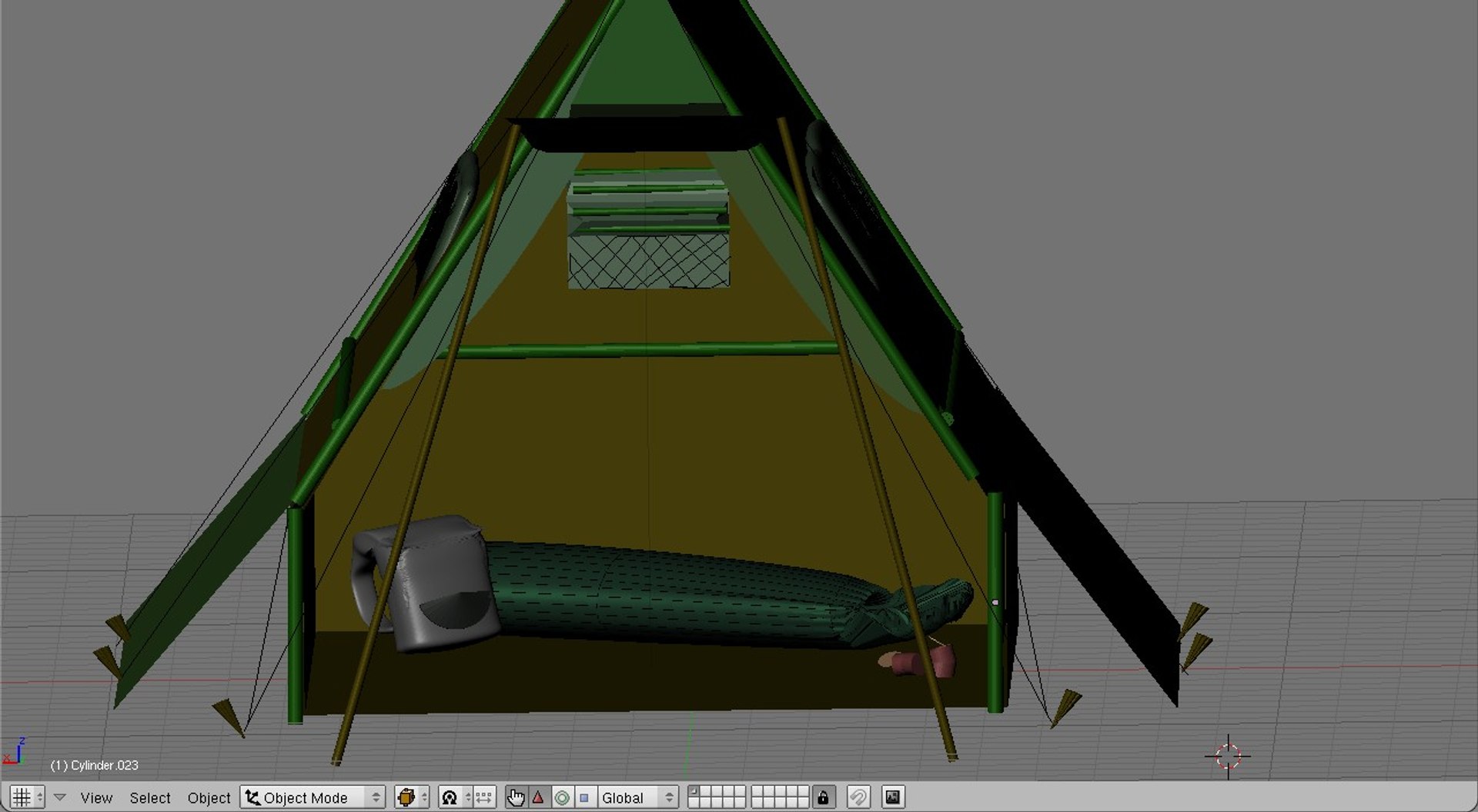 Blender Tent Army Woods