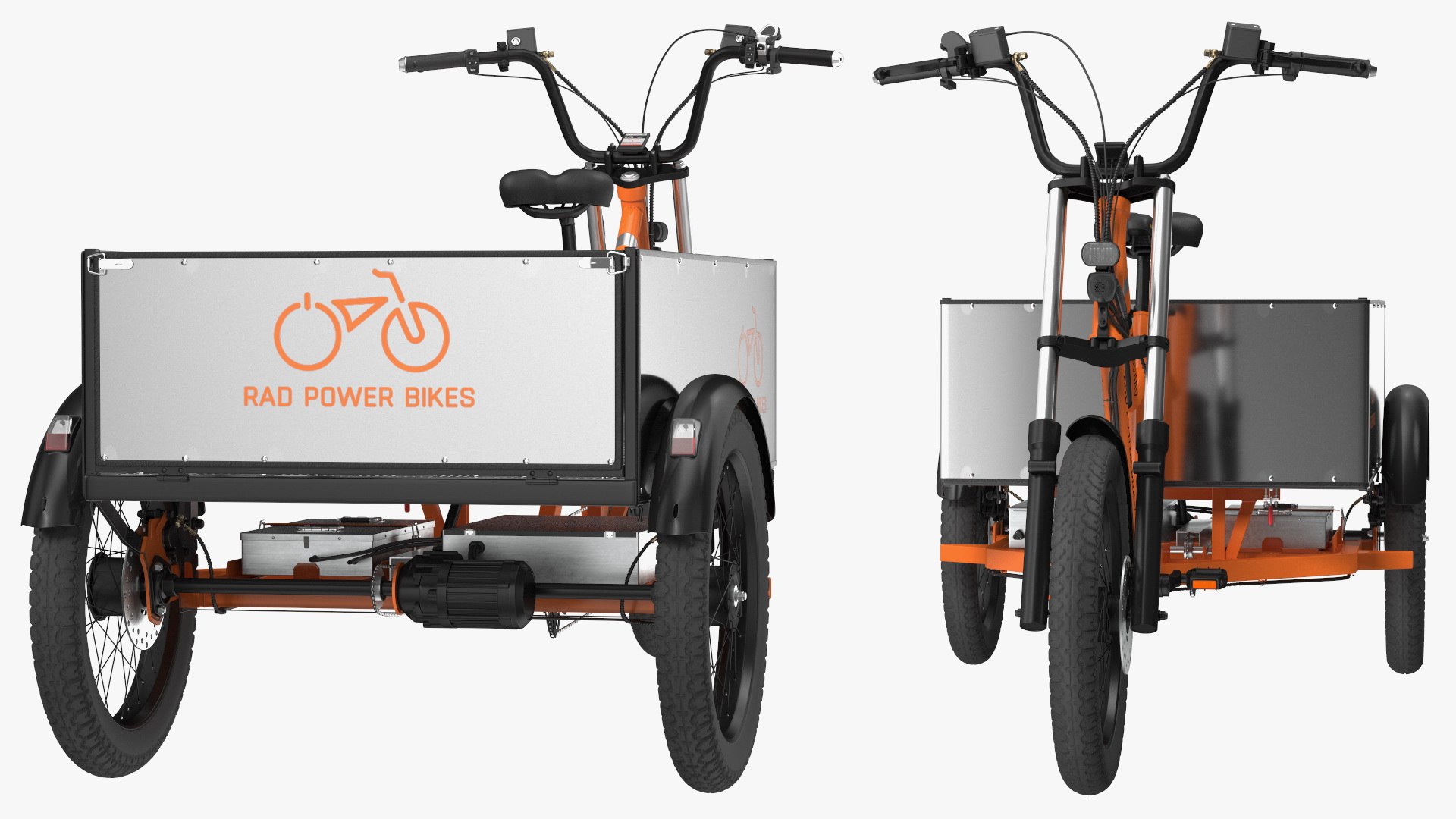 3D Rad Power Bike RadBurro With Truck Bed Rigged Model - TurboSquid 1944037