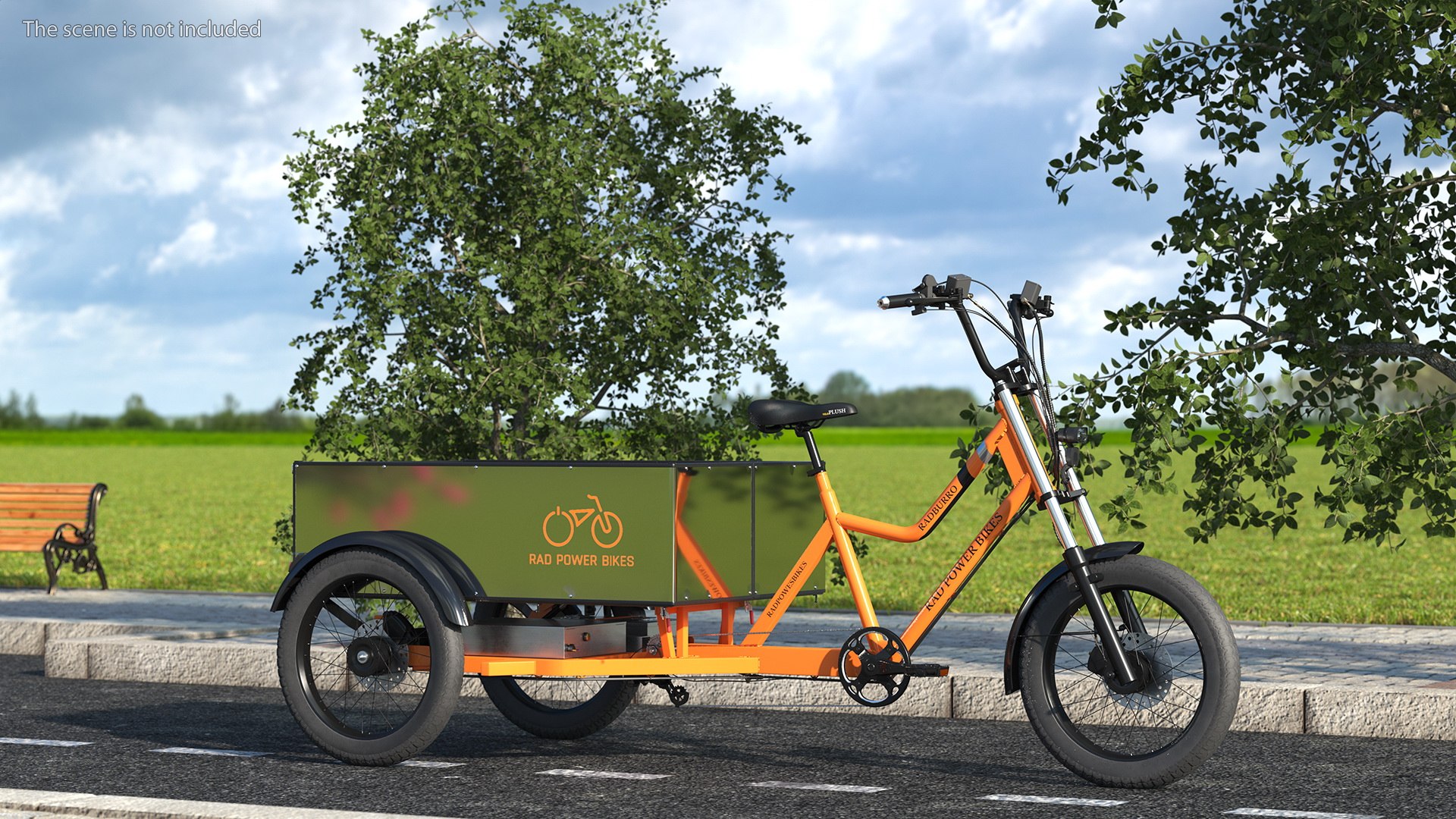 3D Rad Power Bike RadBurro With Truck Bed Rigged Model - TurboSquid 1944037