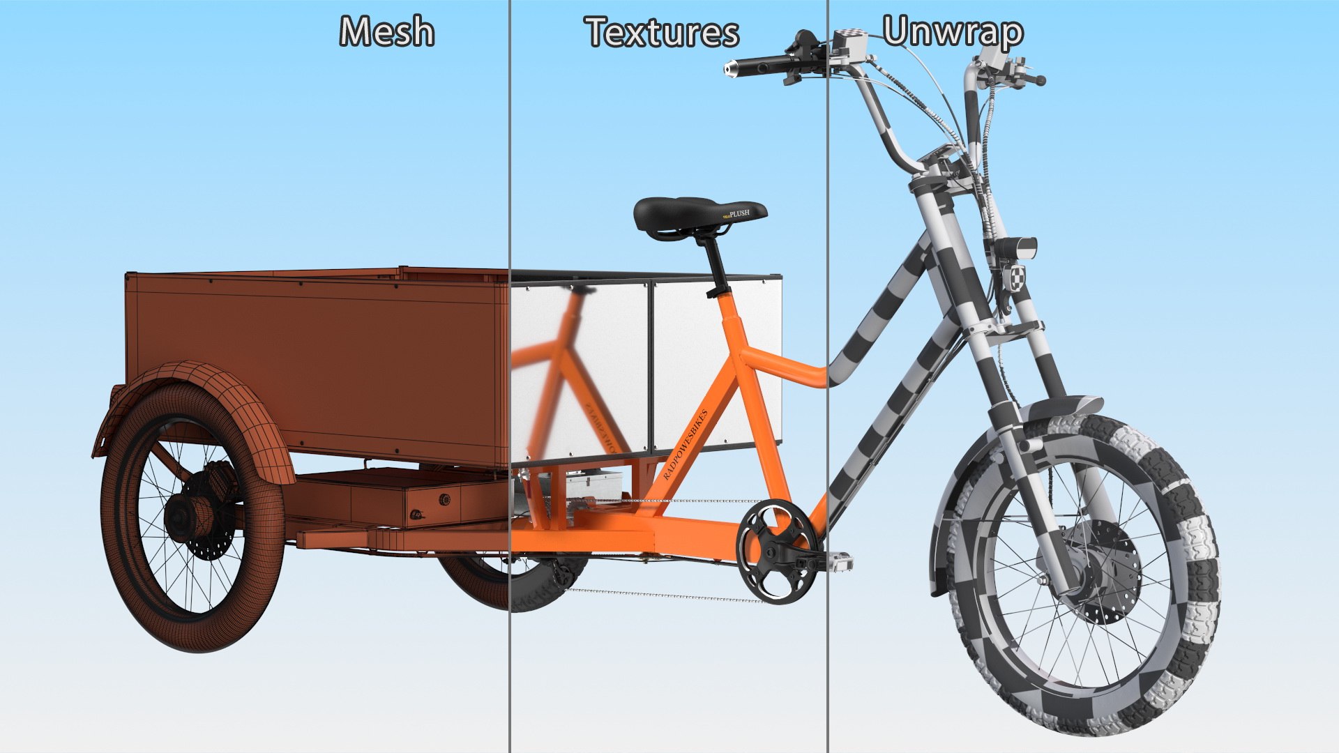 3D Rad Power Bike RadBurro With Truck Bed Rigged Model - TurboSquid 1944037