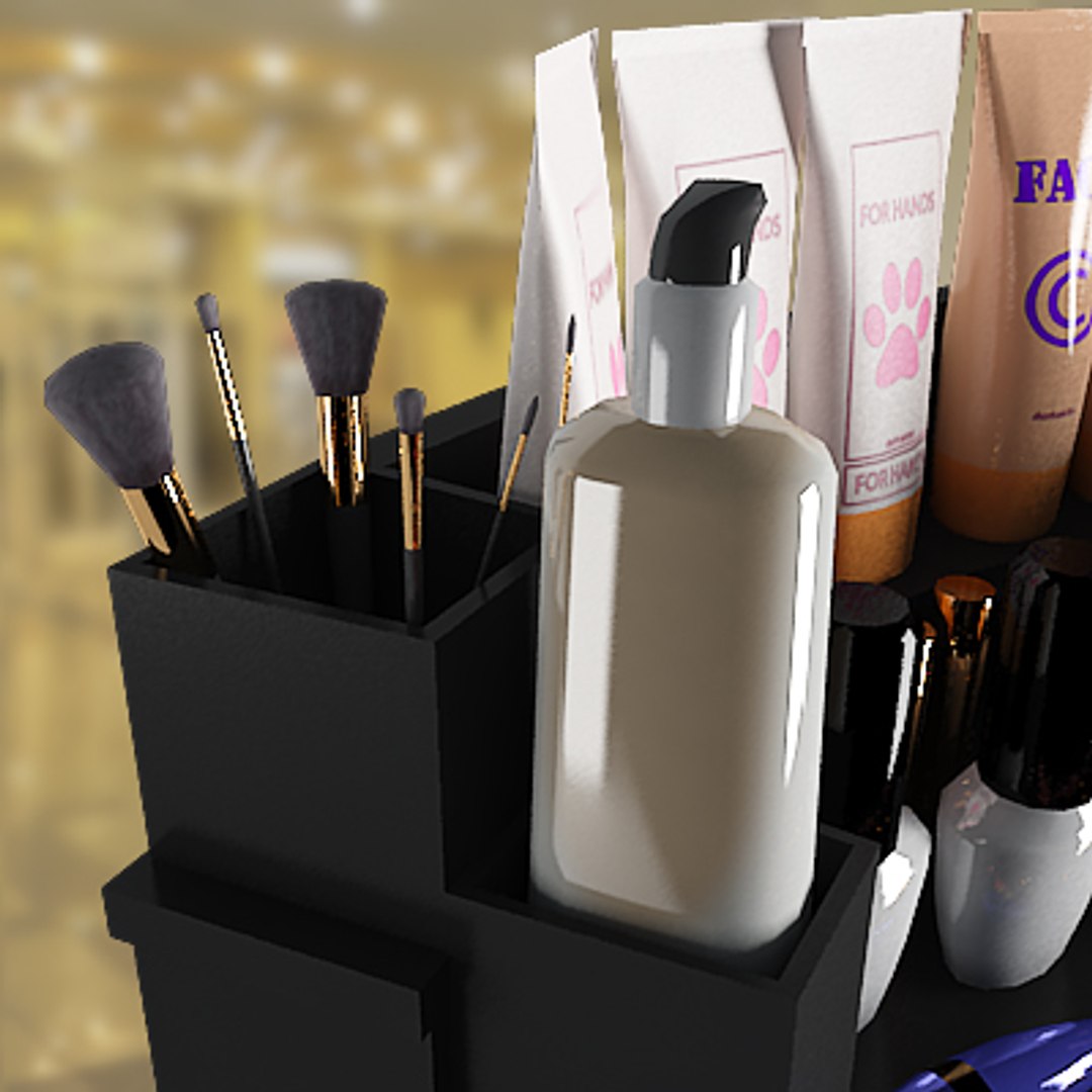 Make Display Case Cosmetics 3d Model