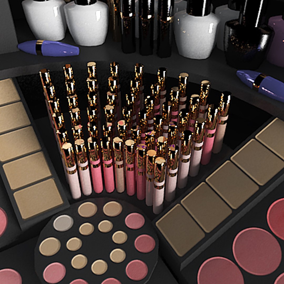 Make Display Case Cosmetics 3d Model
