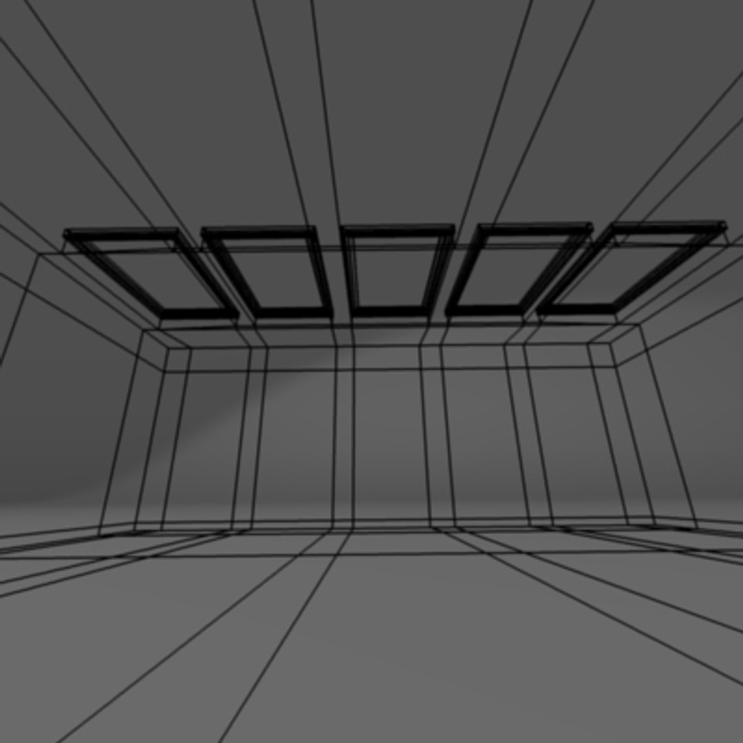 3d Roof Windows Interior Scene