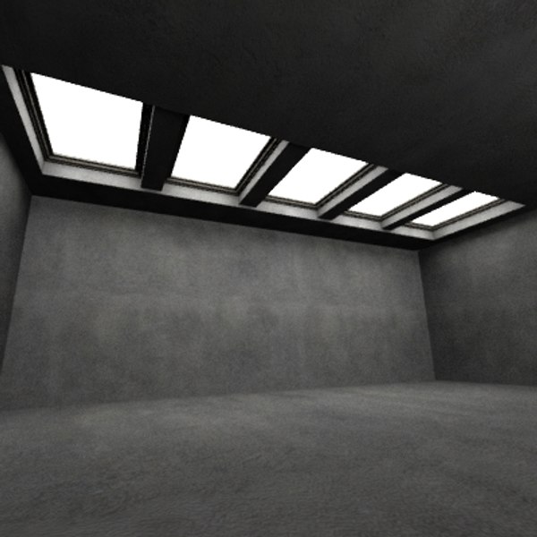 3d roof windows interior scene