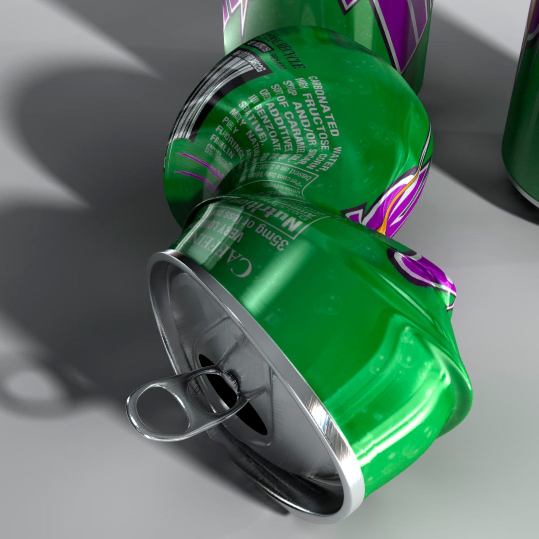 3d Model Soft Drink Brand Cans