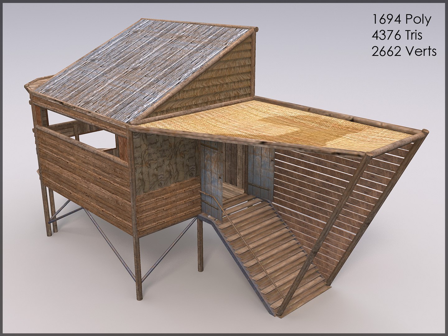 Shack Modelled 3d Model