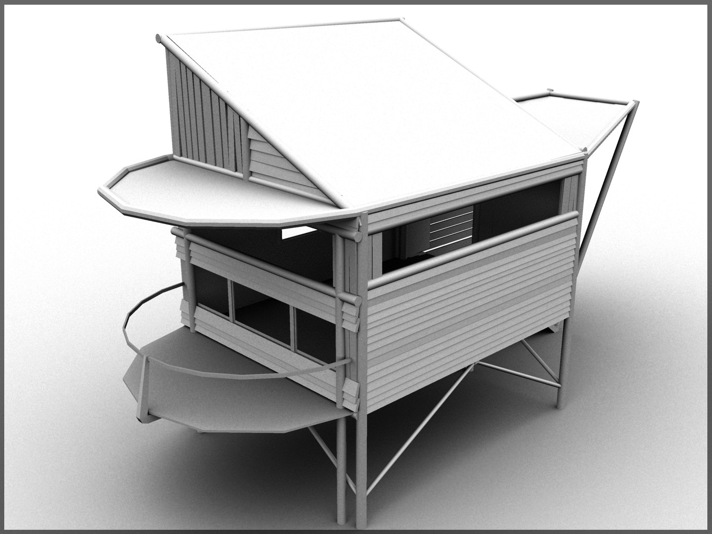 Shack Modelled 3d Model