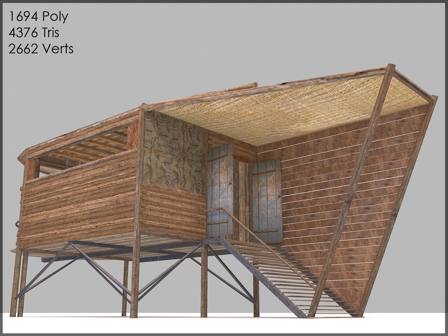 Shack Modelled 3d Model