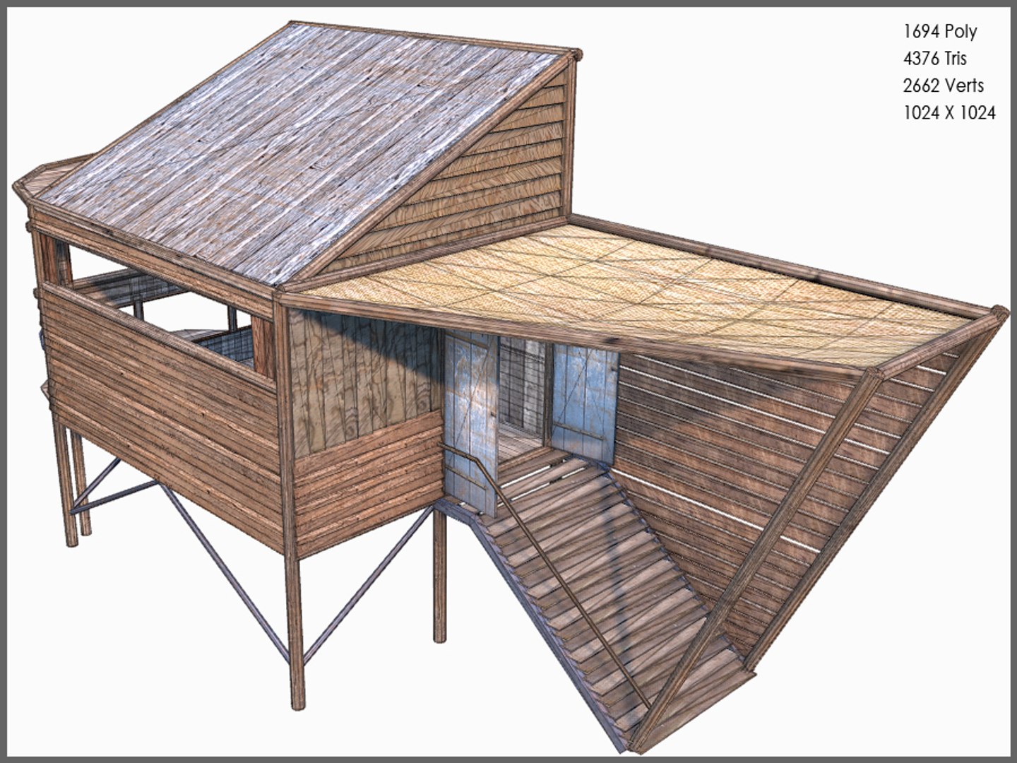 Shack Modelled 3d Model