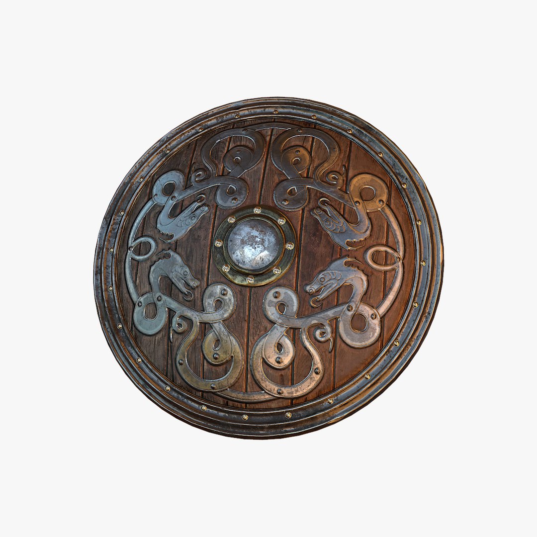 Fantasy Viking Shield 3d Model