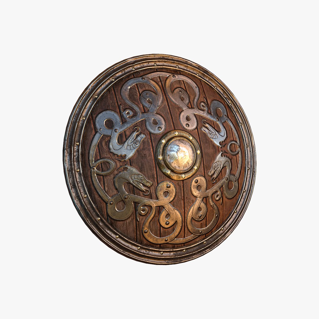 Fantasy Viking Shield 3d Model