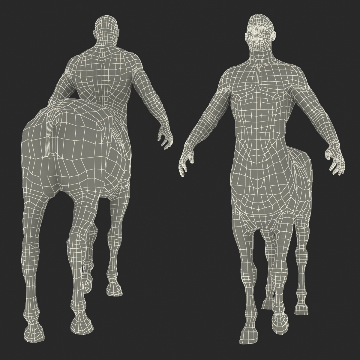 3d model centaur rigged
