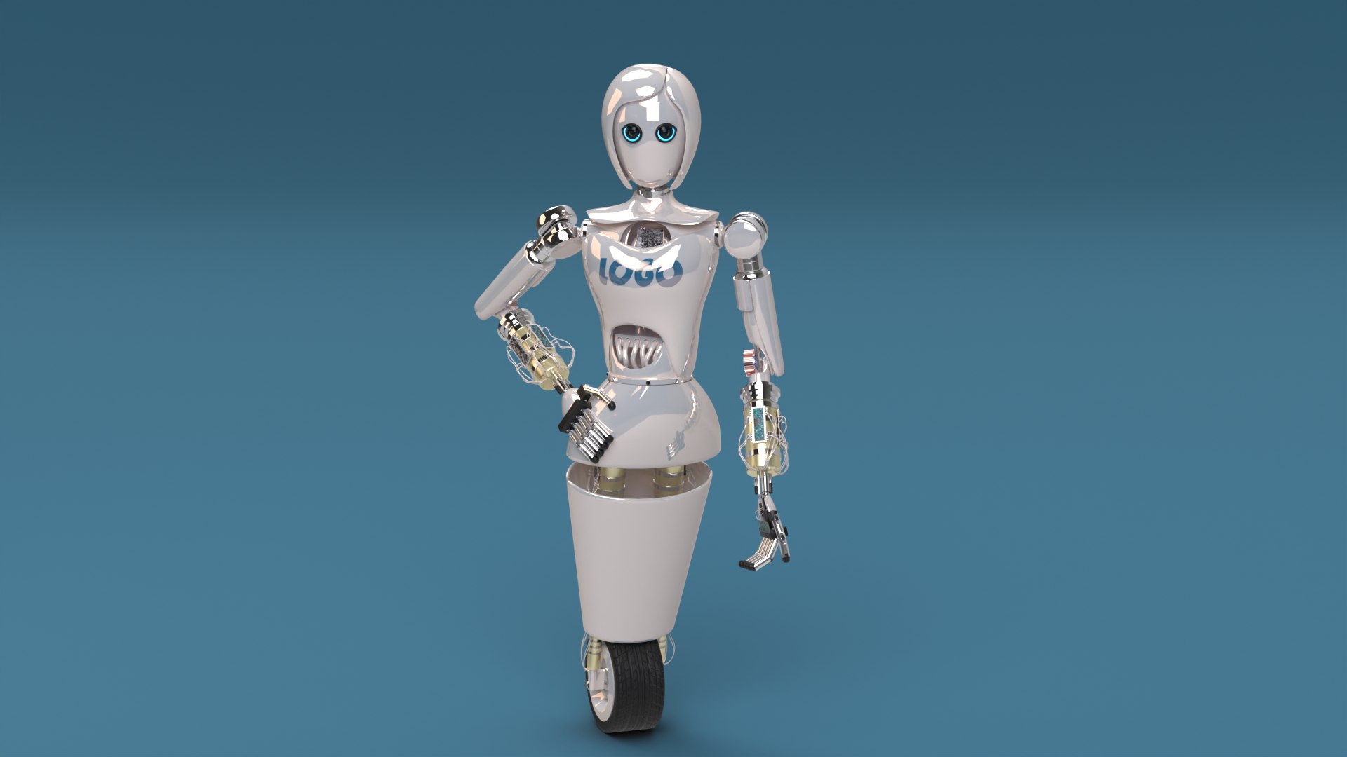 3D Custom Woman Robot - TurboSquid 2017396