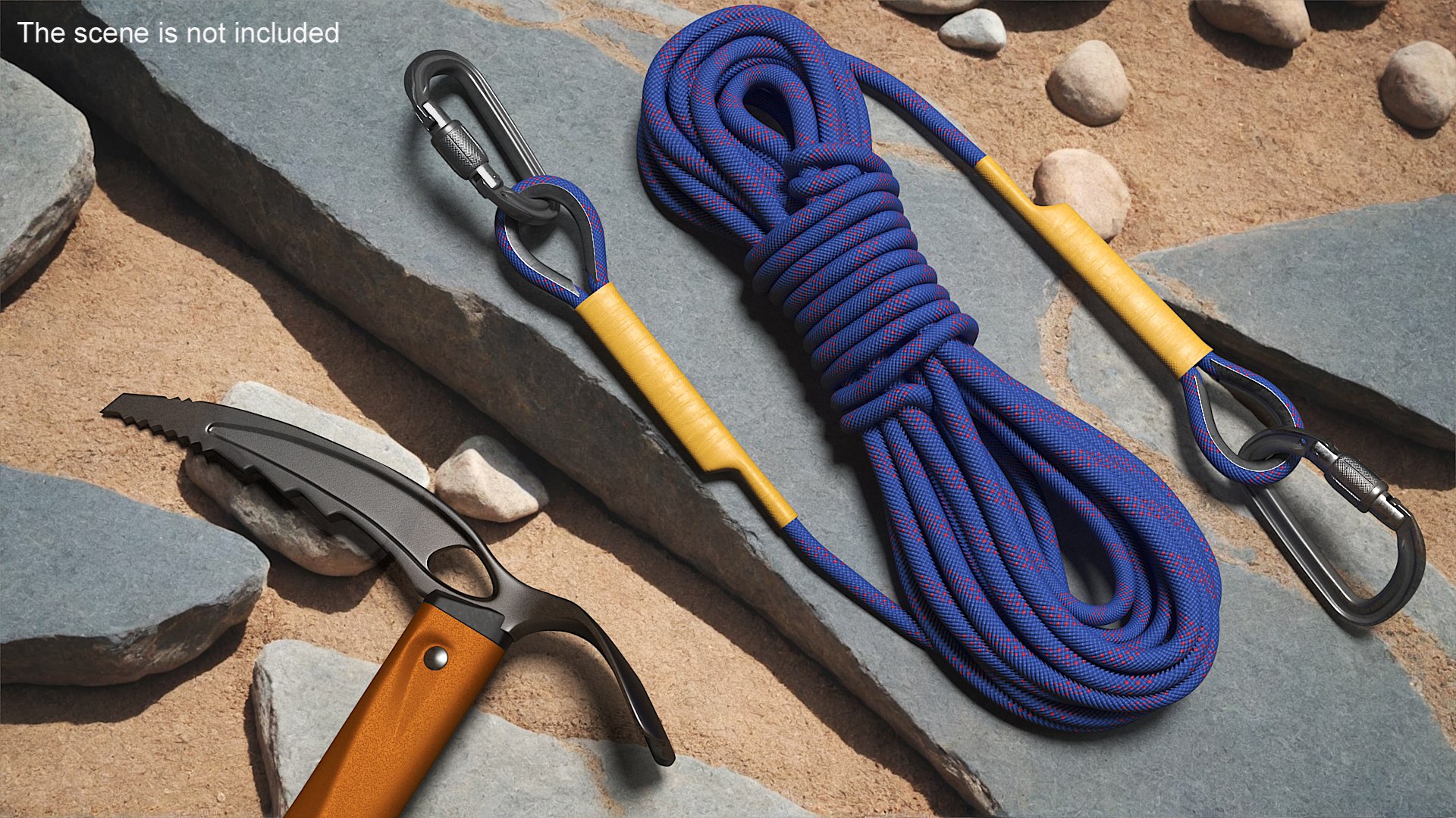 3D Hiking Backpack Rope With Ice Axe - TurboSquid 2342544