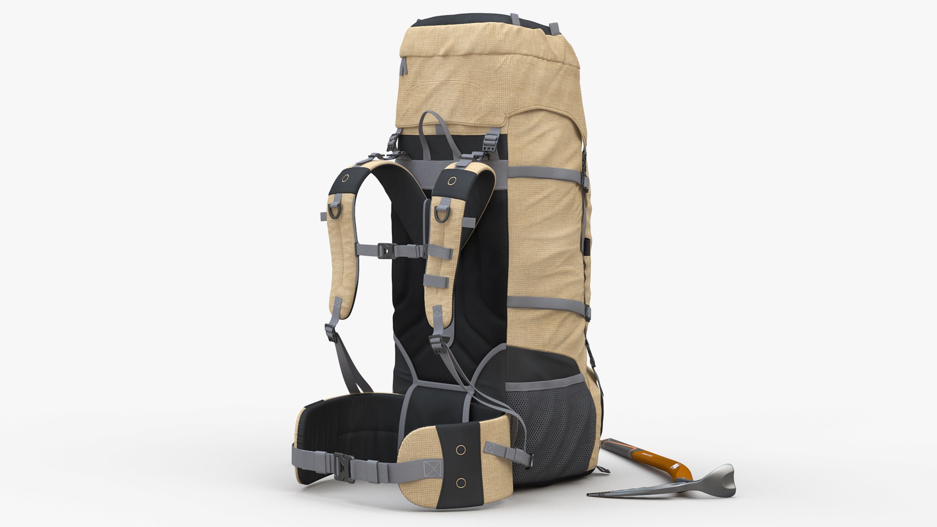 3D Hiking Backpack Rope With Ice Axe - TurboSquid 2342544