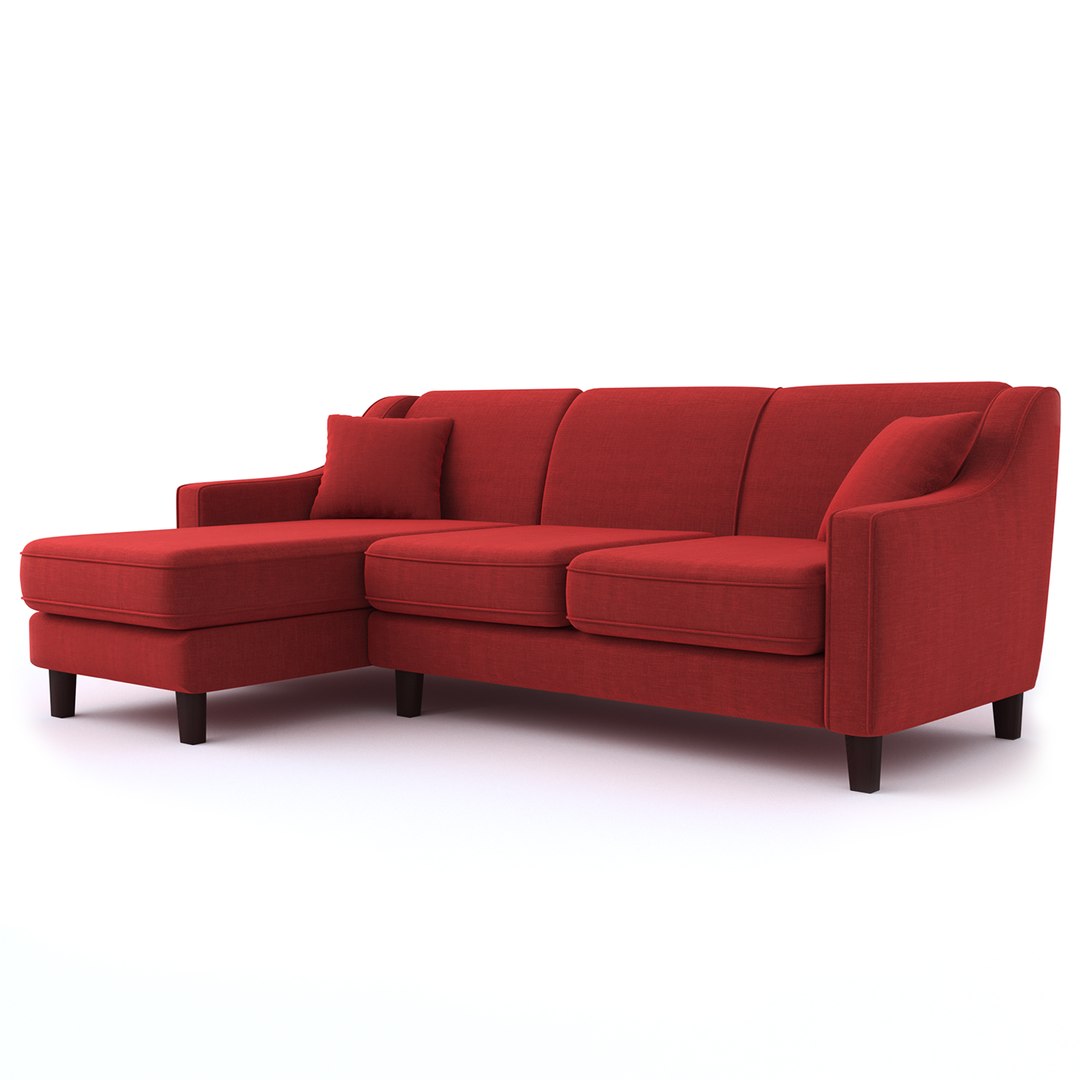 3D halston sofa 3 corner model - TurboSquid 1230878