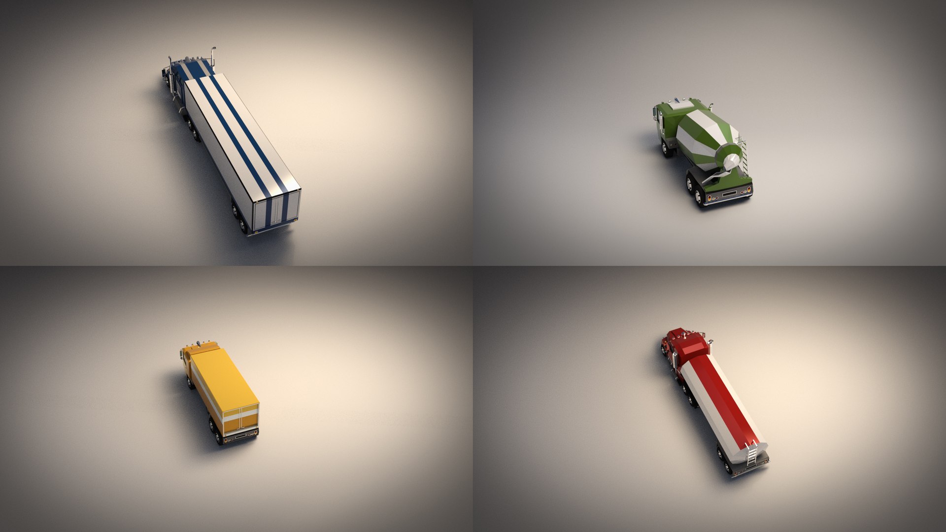 Truck cartoon model - TurboSquid 1338339