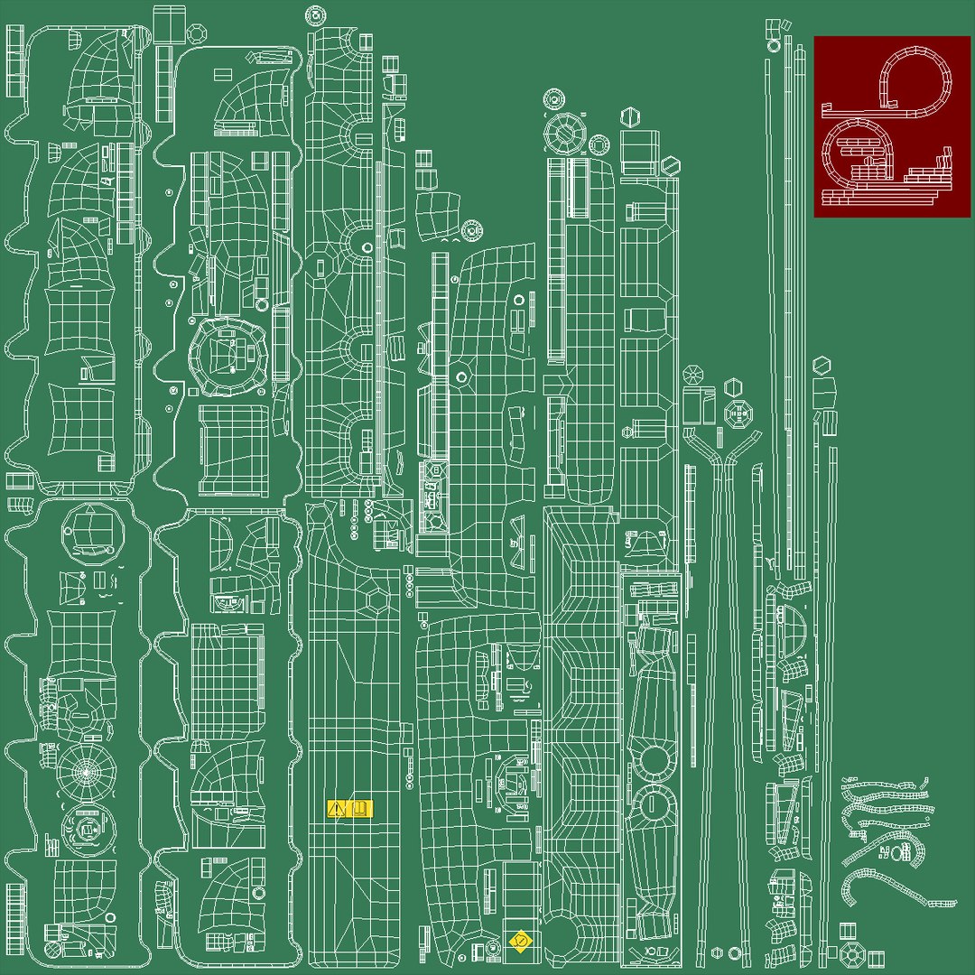 Marine diesel engine model - TurboSquid 1400776