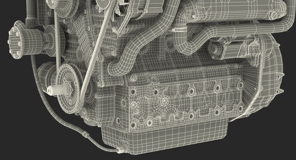 Marine diesel engine model - TurboSquid 1400776