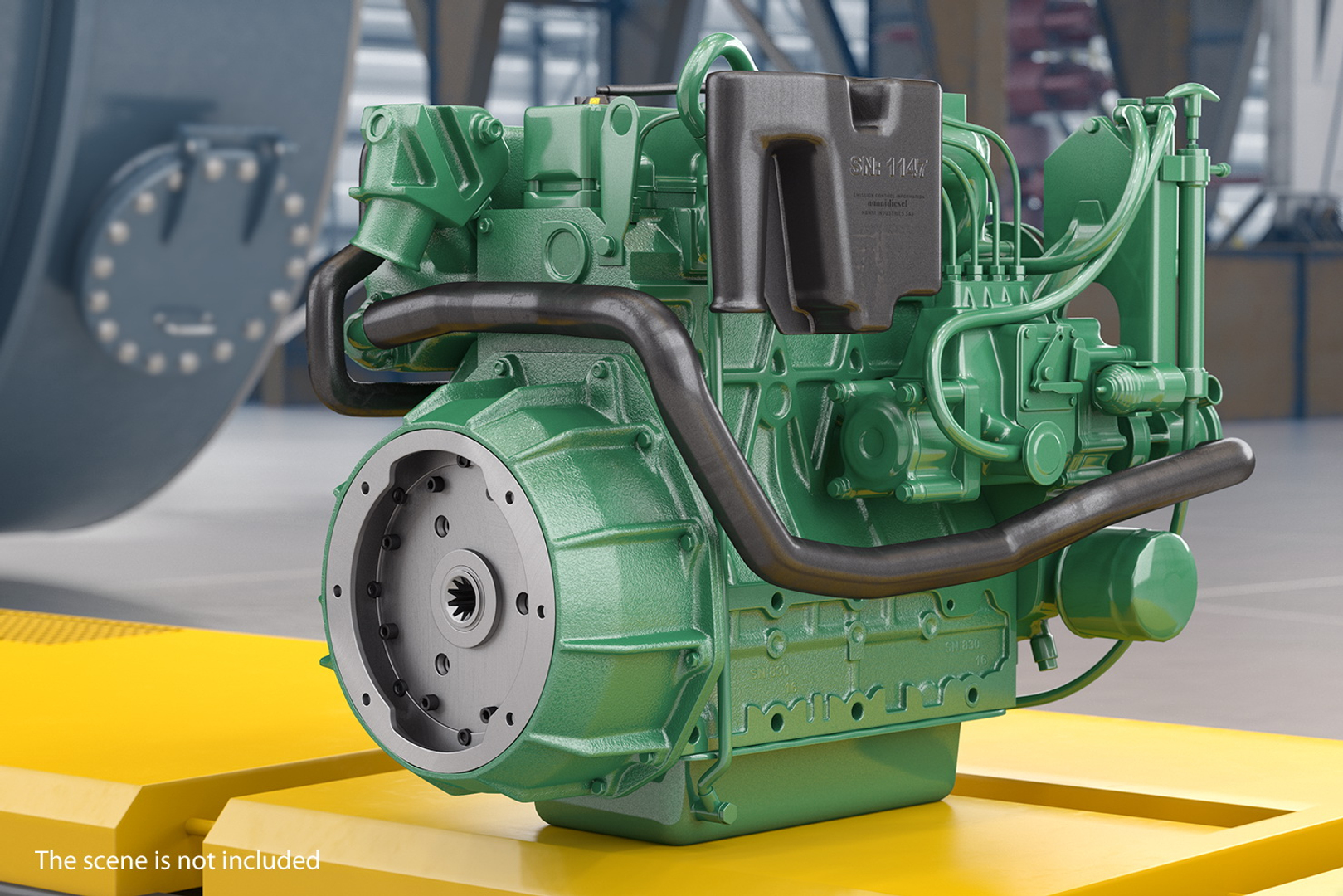Marine diesel engine model - TurboSquid 1400776