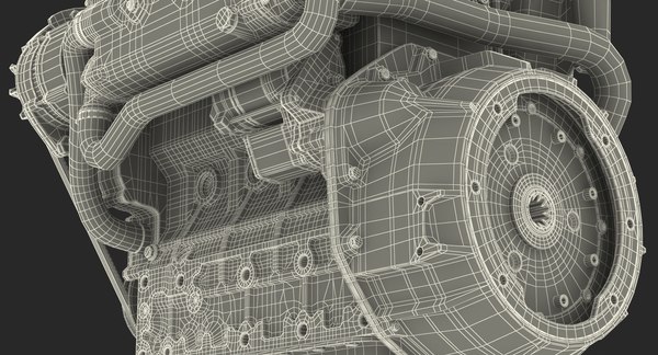 Marine diesel engine model - TurboSquid 1400776