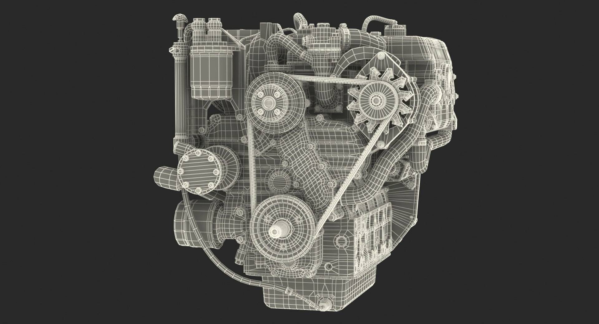 Marine diesel engine model - TurboSquid 1400776